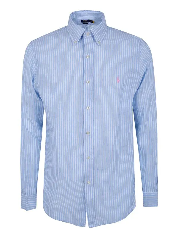 Polo Ralph Lauren Long Sleeves Sport Stripes Shirt - Blue
