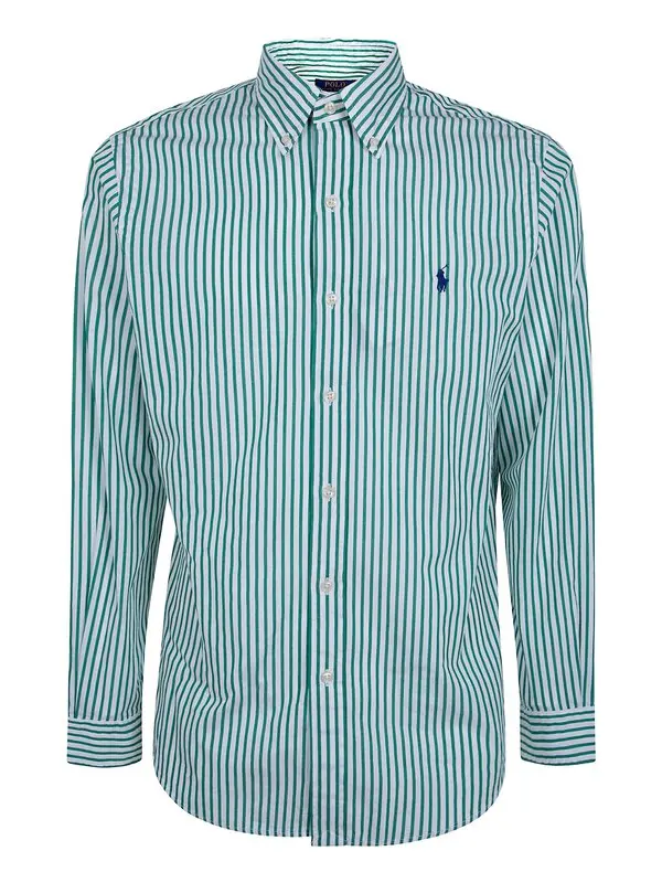 Polo Ralph Lauren Long Sleeves Sport Stripes Shirt - White