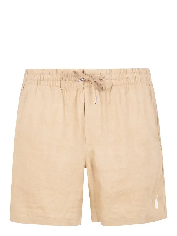 Polo Ralph Lauren Linen Drawstring Shorts - Brown