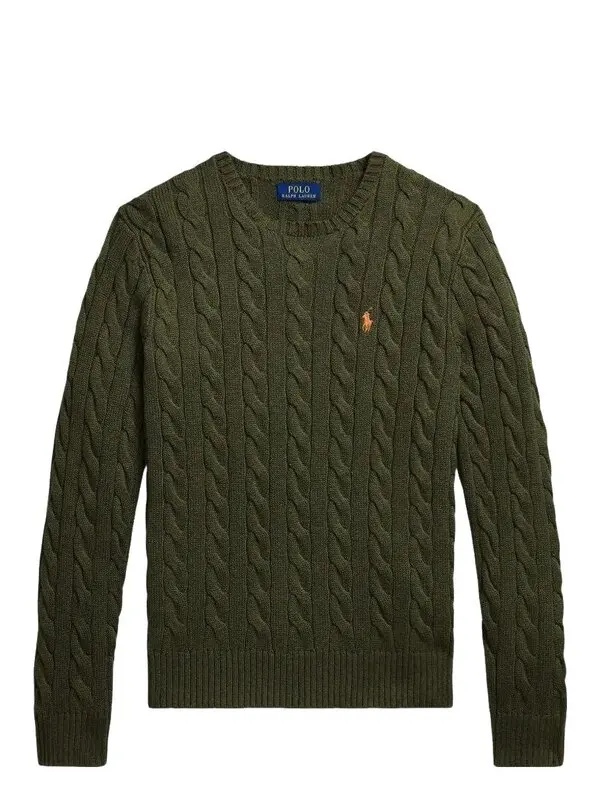Polo Ralph Lauren Ribbed Crew Neck Long Sleeve Sweater - Green