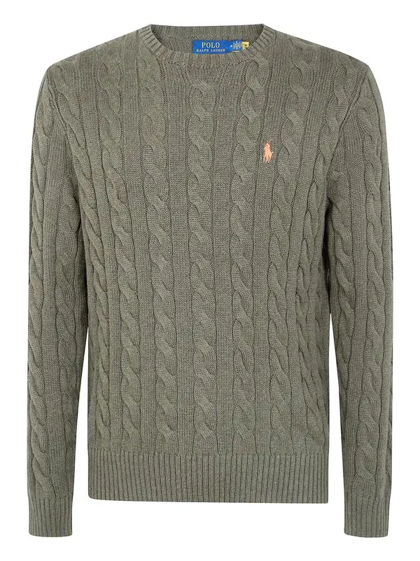 Polo Ralph Lauren Ribbed Crew Neck Long Sleeve Sweater - Green