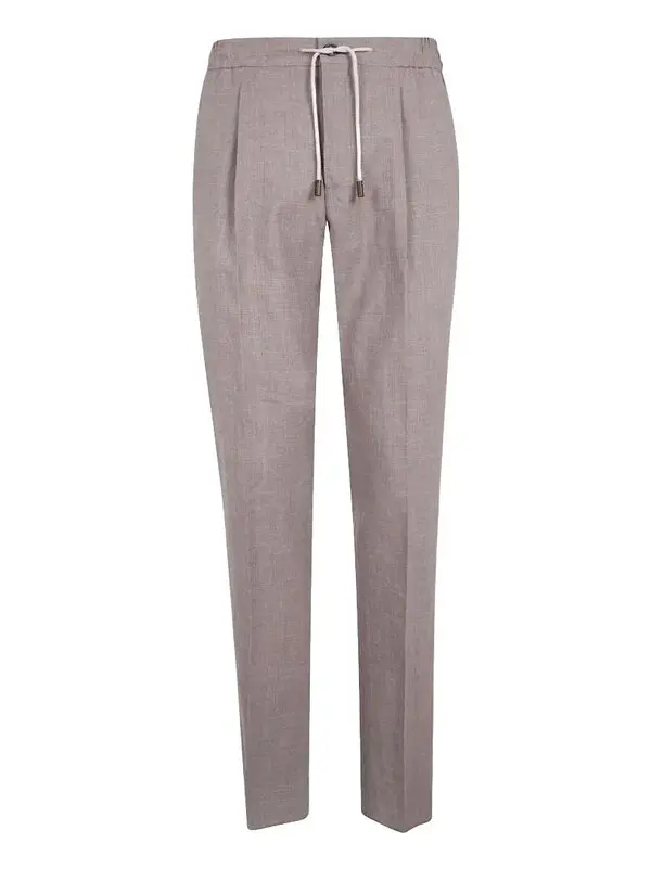 Incotex Elasticated Drawstring Waist Chino Trousers - Brown