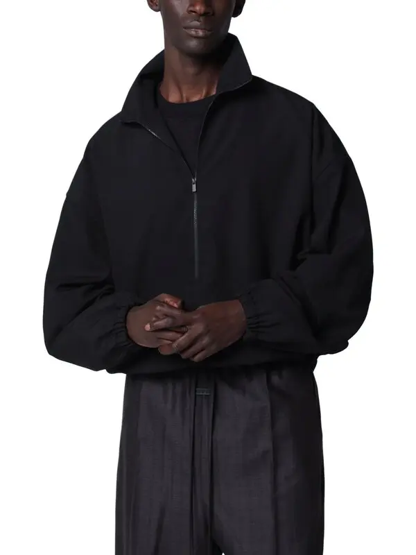 Fear Of God Ripstop Wool Jacket With Half Zip - Black