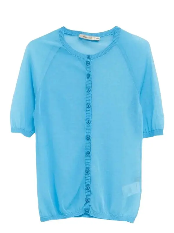 Paloma Wool Ica Lunga "patinela" Cotton And Silk Blend Top - Blue