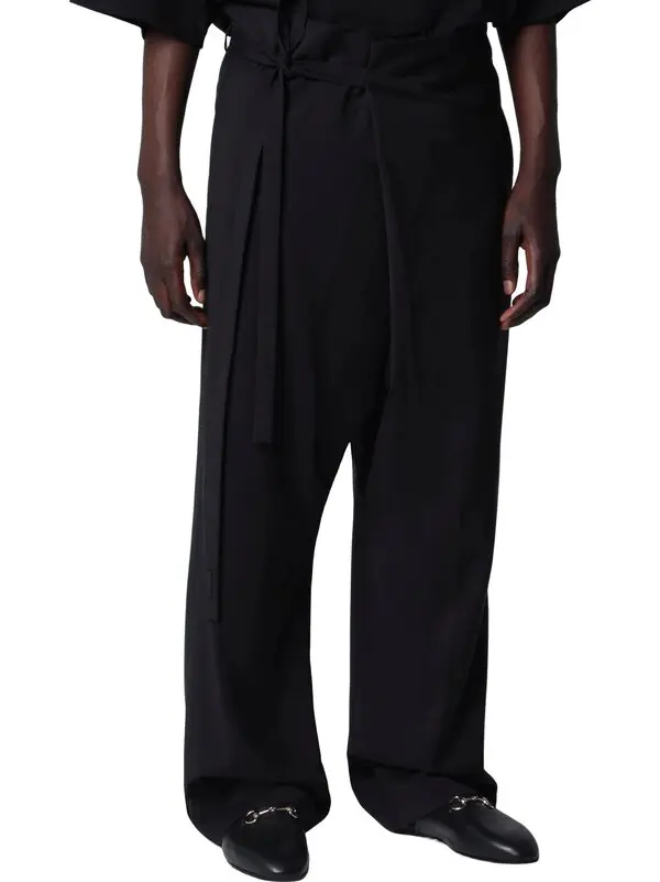 Fear Of God Wool Canvas Wrap Waistband Trousers - Black