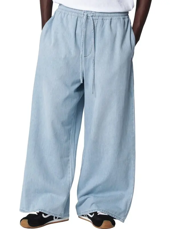 Loewe Washed Denim Drawstring Trousers - Blue