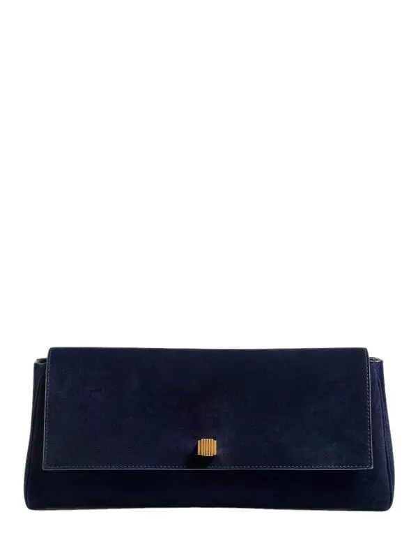 Khaite Suede Clutch Bag - Blue