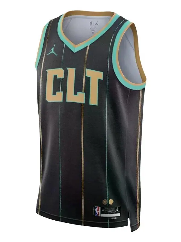 Nike Pinstriped Swingman Jersey - Black