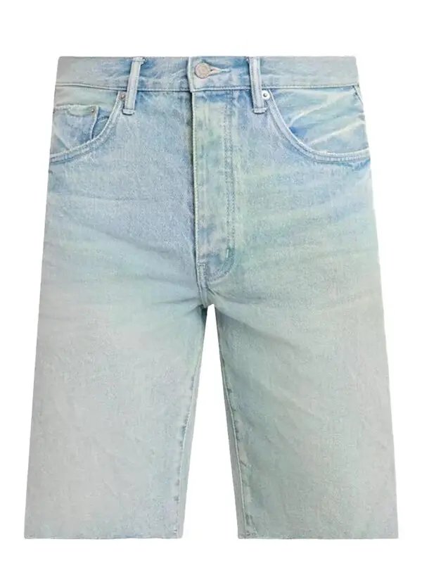 PURPLE BRAND Slub Raw-cut Shorts - Blue