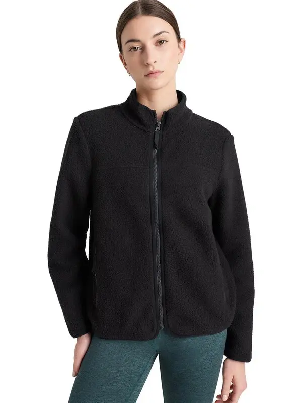 Quince Sherpa Full-zip Jacket - Black