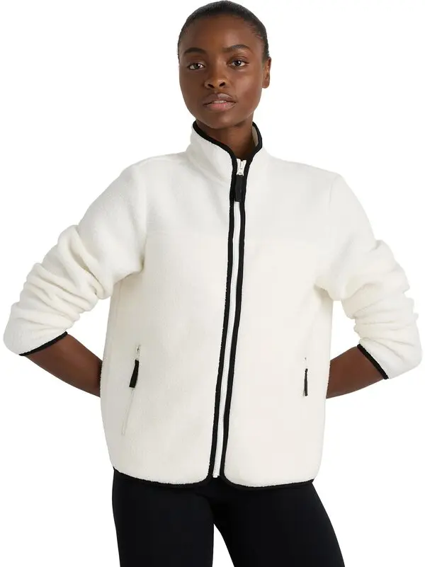 Quince Sherpa Full-zip Jacket - Frost/black