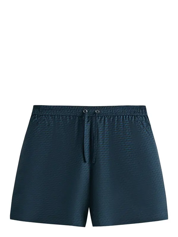 Kith Monogram Silk Shorts - Blue