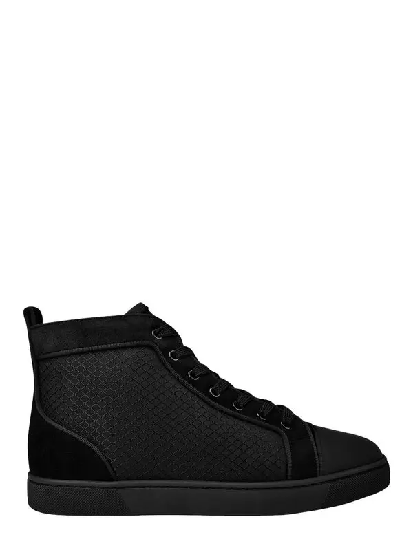 CHRISTIAN LOUBOUTIN Louis Orlato Flat High Top Sneakers - Black