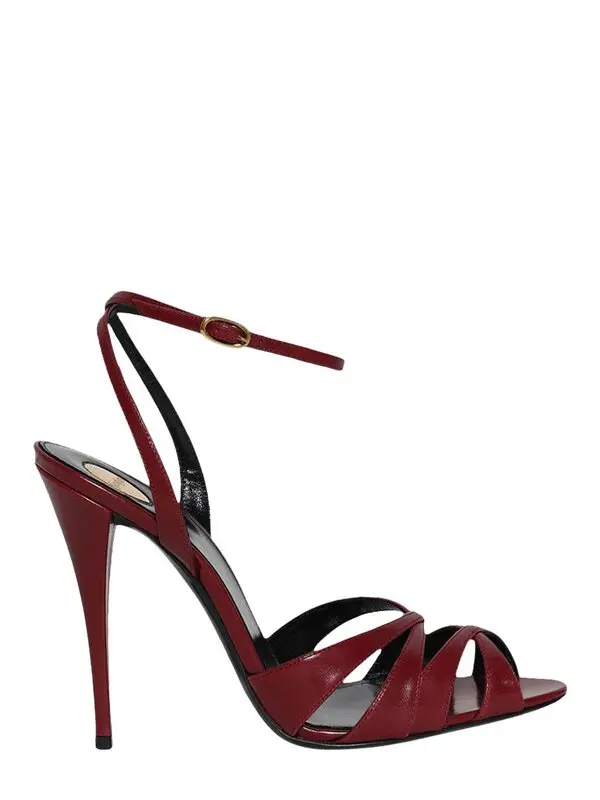Saint Laurent Heeled Sandal - Red