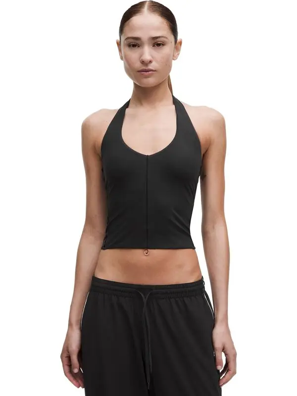 Lululemon Wundermost Ultra-soft Nulu Halter Tank Top - Black