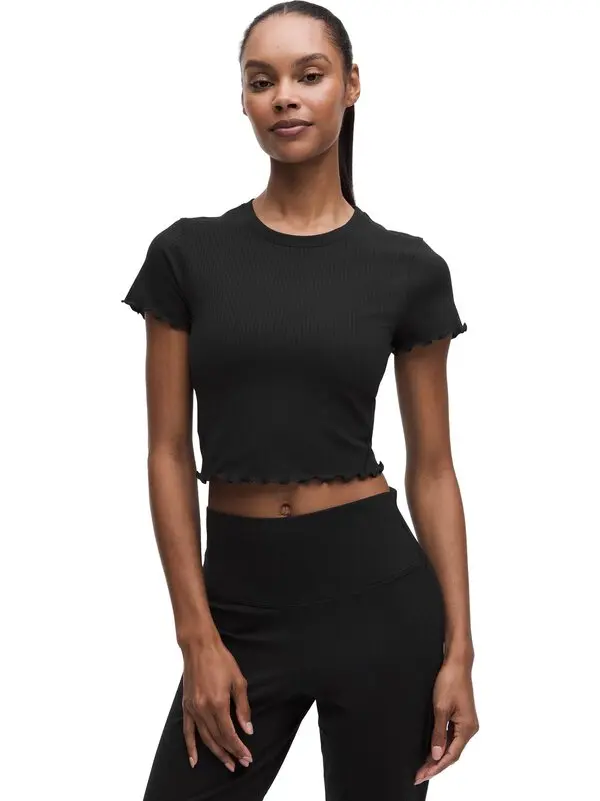 Lululemon Align™ Lettuce-hem Baby Tee - Black