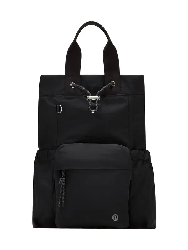Lululemon 2-in-1 Drawstring Bucket Bag - Black/silver