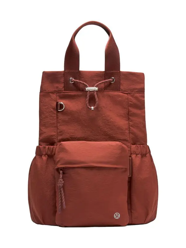 Lululemon 2-in-1 Drawstring Bucket Bag - Cranberry Charm/silver