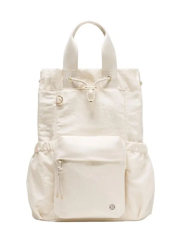 Lululemon 2-in-1 Drawstring Bucket Bag - Light Ivory/gold