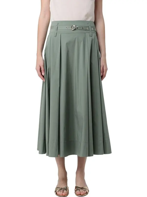 Liu Jo Belted Midi Skirt - Green