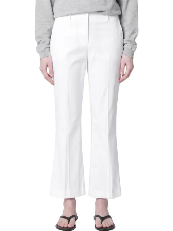 PT TORINO Gabardine Flared Trousers - White