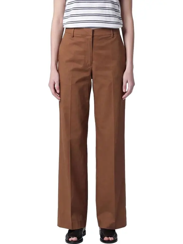 PT TORINO Stretch Cotton Palazzo Trousers - Beige