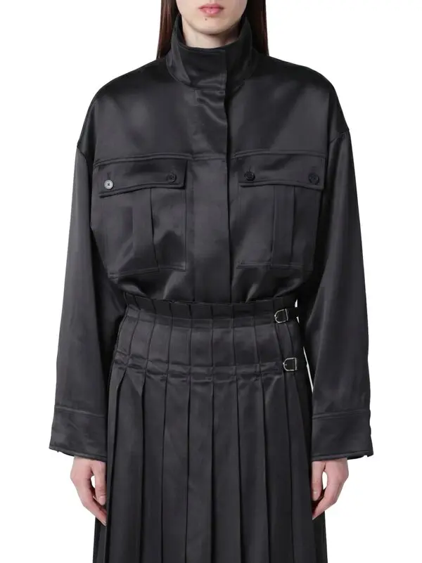 DURAZZI MILANO Satin Bomber Jacket - Grey
