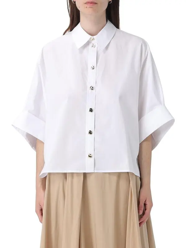 Liu Jo Shirt With Embroidered Bow Detail - White