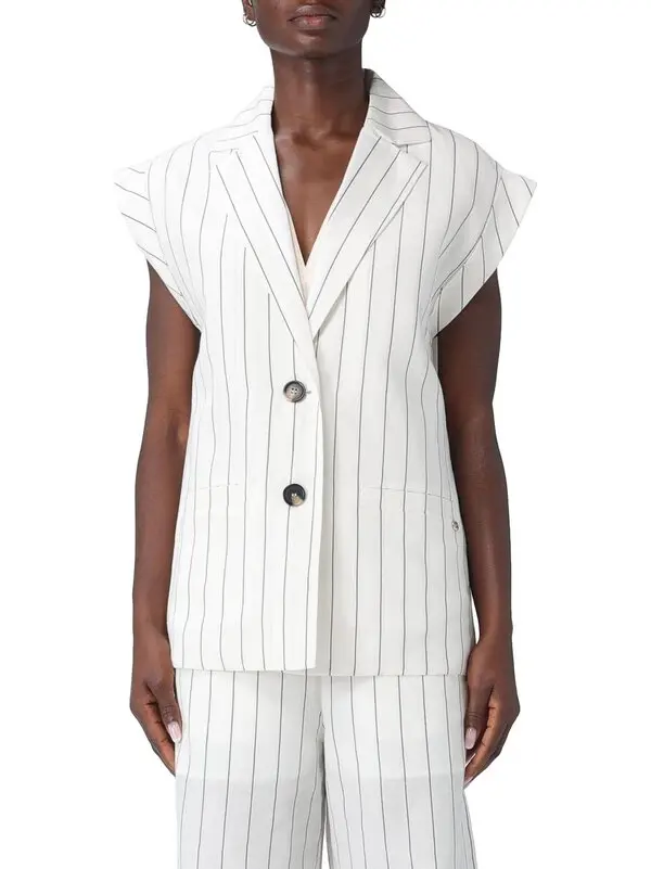 Liu Jo Sleeveless Tailored Waistcoat - White