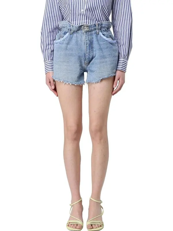 MC2 SAINT BARTH Denim Shorts With Animalier Inserts - Blue 1