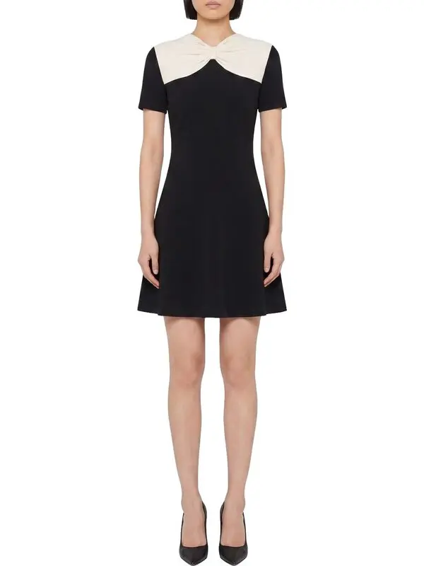 Valentino Garavani Short Sleeve Knit Dress - Black