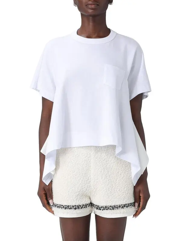 Sacai Relaxed Fit Cotton T-shirt - White