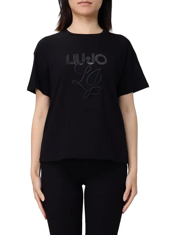 Liu Jo Embellished Logo T-shirt - Black