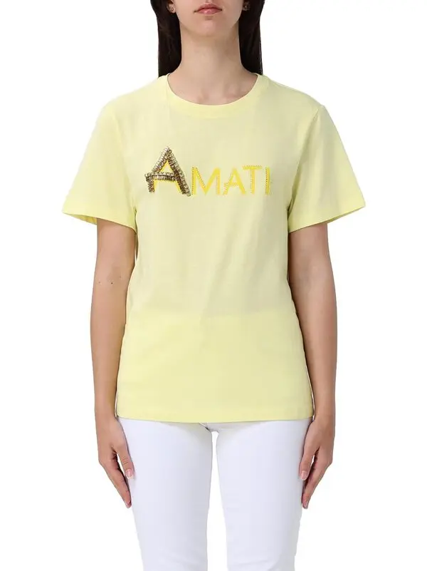 Liu Jo Embellished Logo T-shirt - Lemon