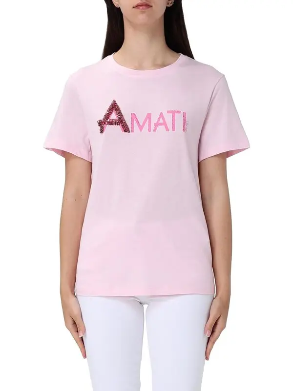 Liu Jo Embellished Logo T-shirt - Pink