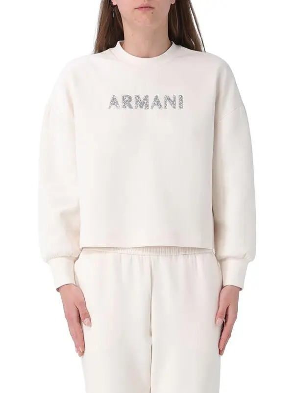 Armani Exchange Embellished Logo Sweatshirt - Yellow Cream