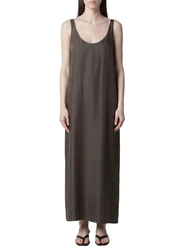 RÓHE Silk Midi Dress - Brown