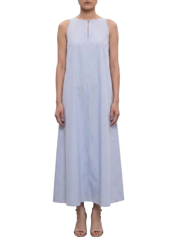 Agnona Sleeveless Maxi Dress - Gnawed Blue