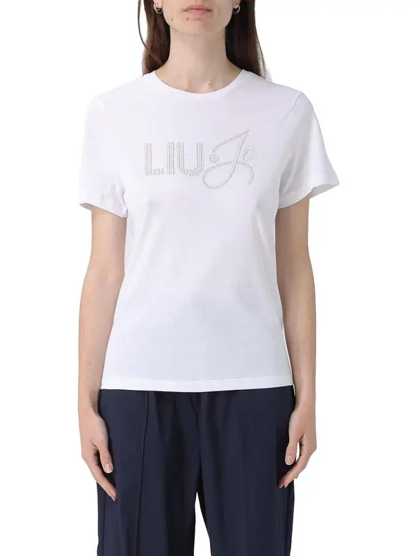 Liu Jo Embellished Logo T-shirt - White