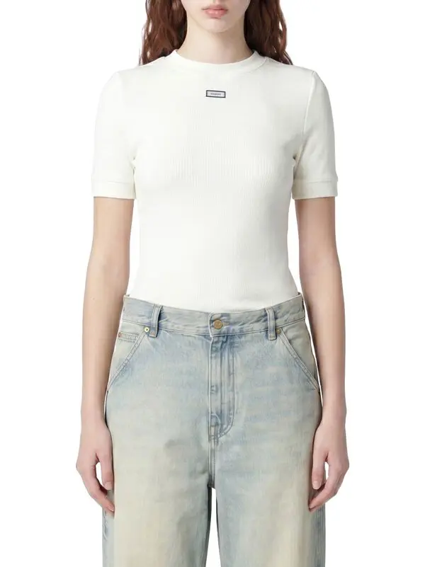 ENTIRE STUDIOS Ribbed Knit Top - White