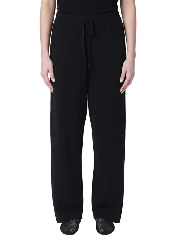 ENTIRE STUDIOS Wide Leg Drawstring Trousers - Black