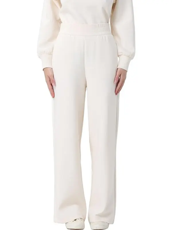 Armani Exchange Logo Detail Wide Leg Trousers - White