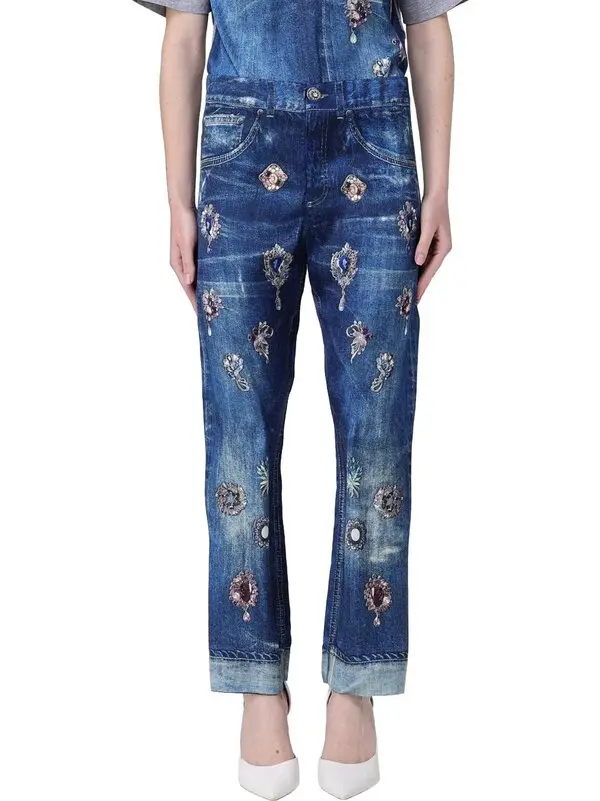 Liu Jo Embellished Denim Trousers - Blue
