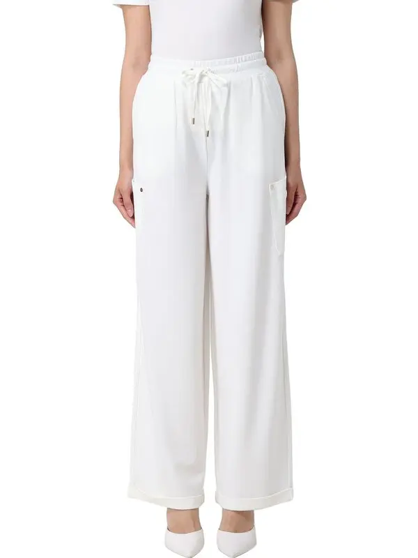 Liu Jo Wide Leg Trousers With Drawstring Waist - Blue
