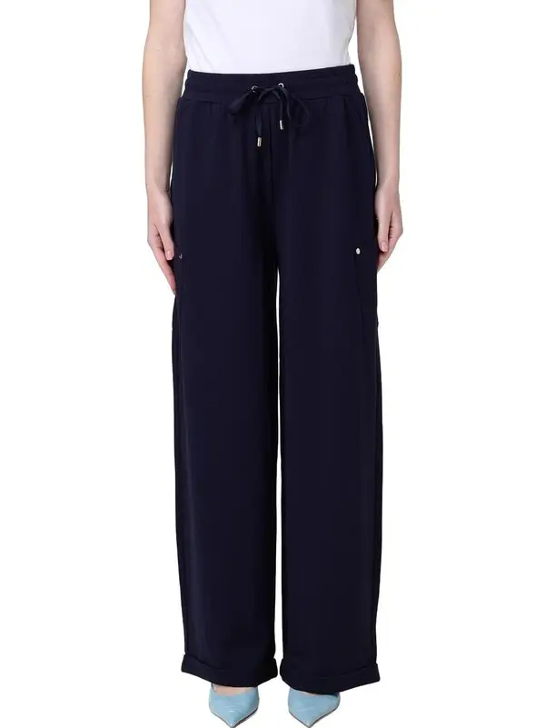 Liu Jo Wide Leg Trousers With Drawstring Waist - Milk