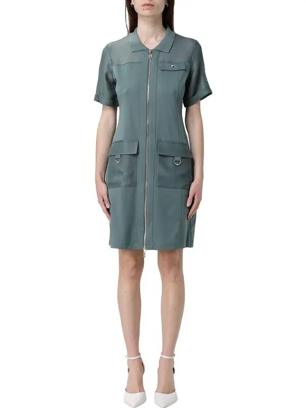 Liu Jo Utility Dress With Zipper And Pockets - Military