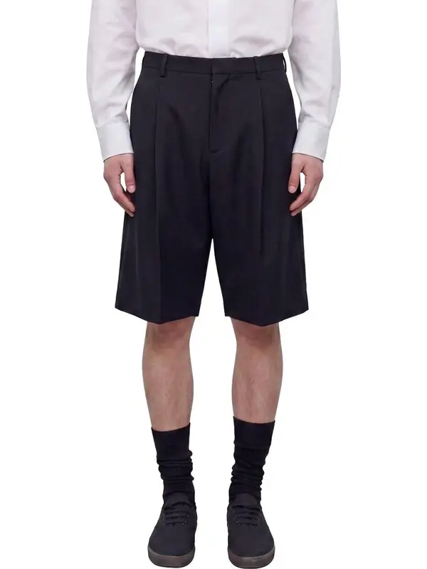 THE ROW Pleated Shorts - Black