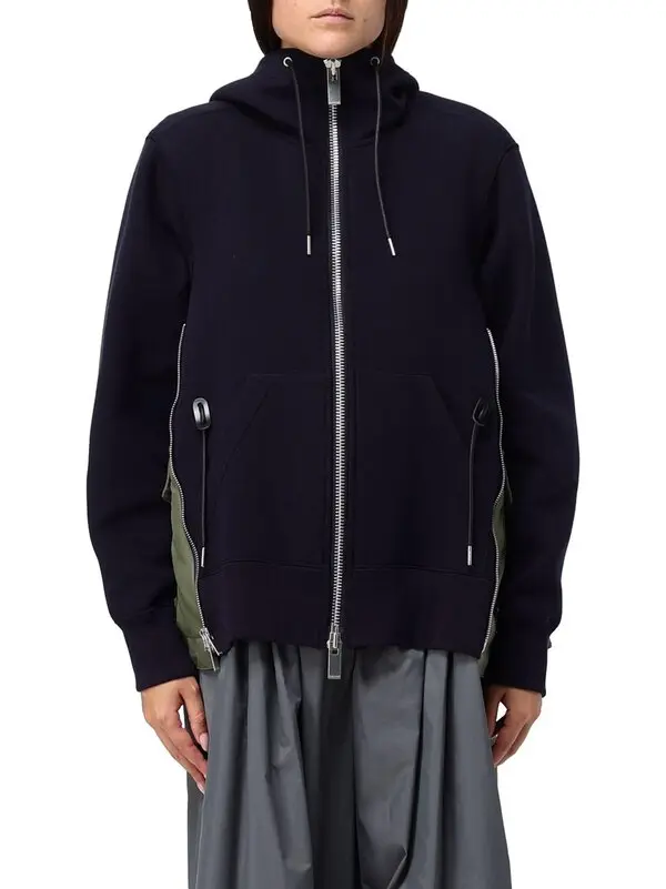 Sacai Zip-up Hoodie - Kaki