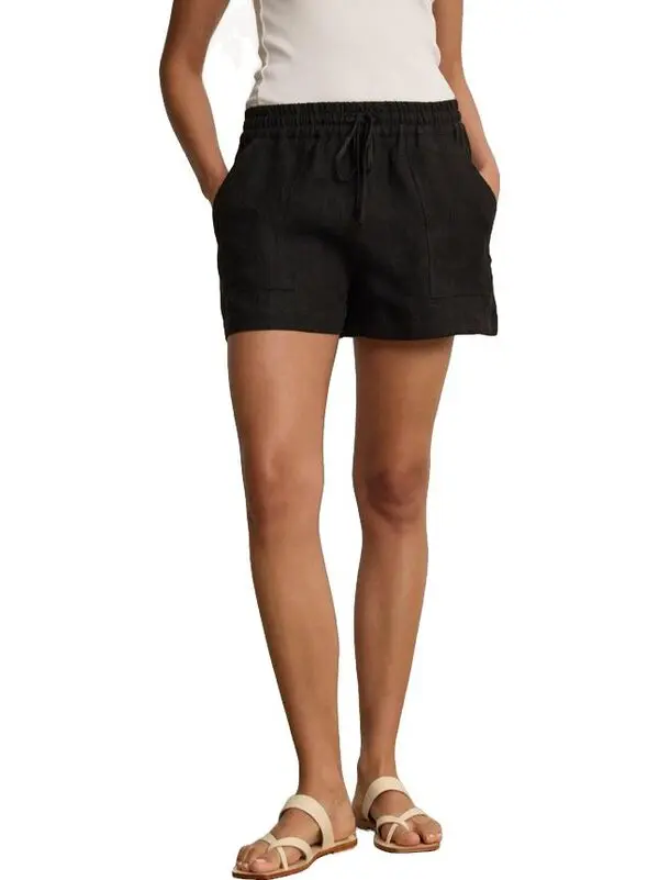 Velvet By Graham & Spencer Sutton Heavy Linen Short - Black