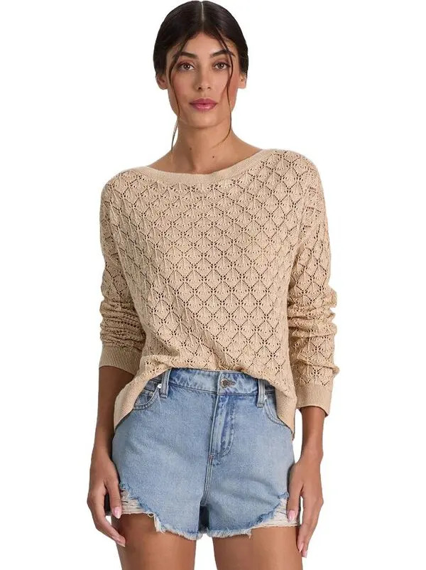 Alice + Olivia Lexi Boat Neck Pullover - Brown